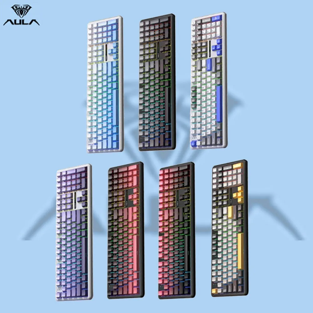 독거미 AULA F108 PRO 무선 기계식 게이밍 키보드 3모드 Gasket구조 RGB램프 108키 시즌신상 | 크로켓