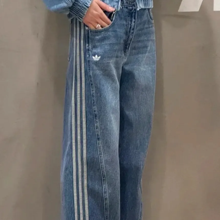 아디다스 오리지널 남성 삼선 파이어버드 데님 진 청바지 JC6234 | 상품 상세 | 크로켓