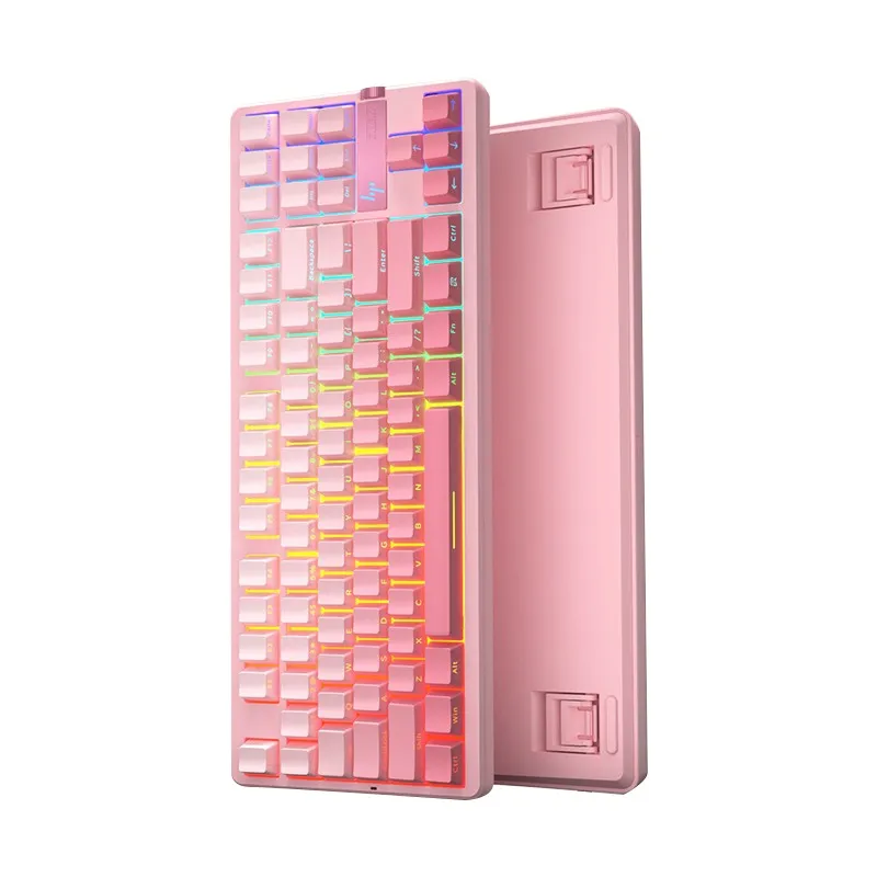 HP GT87 기계식 키보드 측면각인 3모드 핫스왑 게이밍 전용 사무용 키보드 | 크로켓