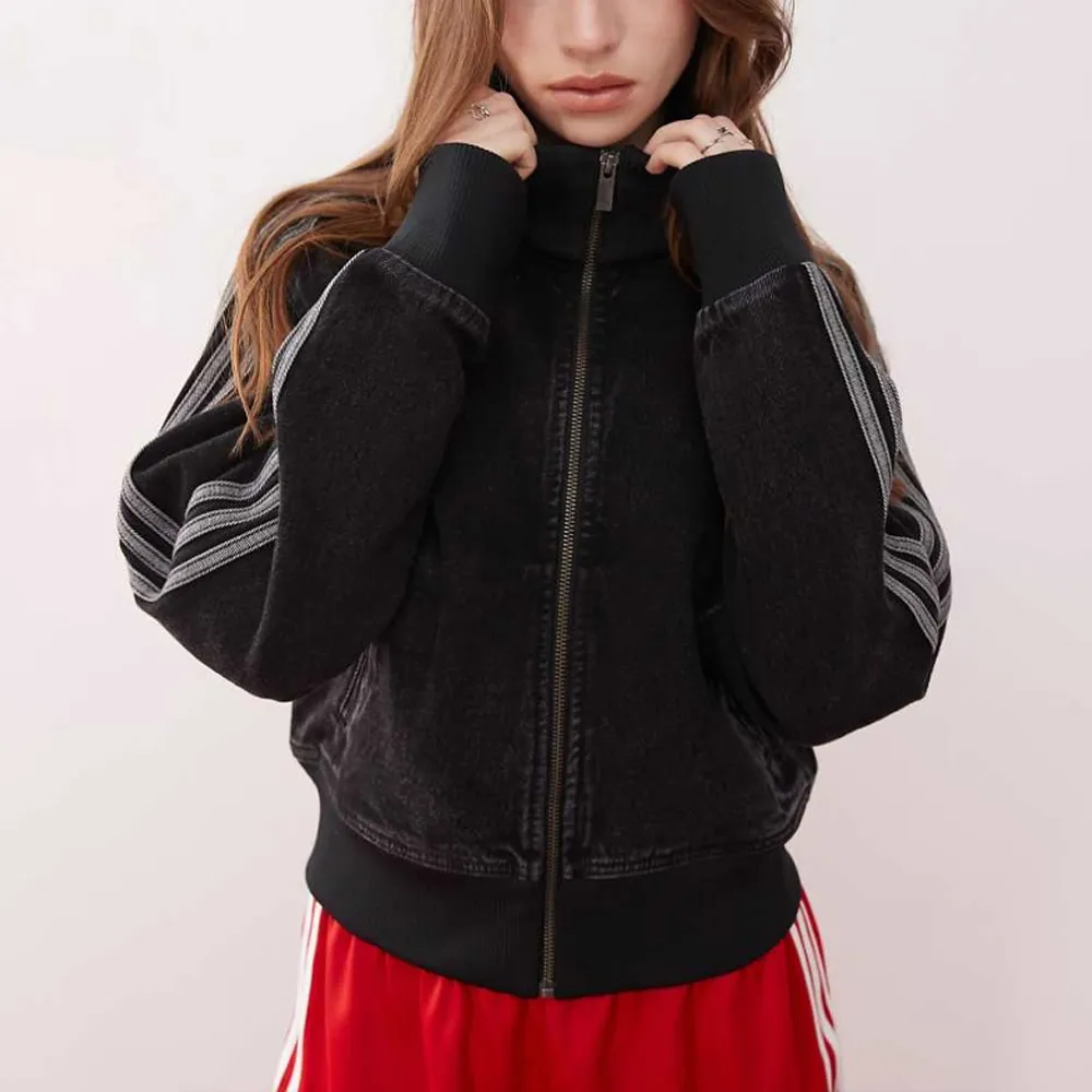 아디다스 져지 데님 아디컬러 트랙 탑 자켓 블랙 여성 트레이닝복 JD3110 | 상품 상세 | 크로켓