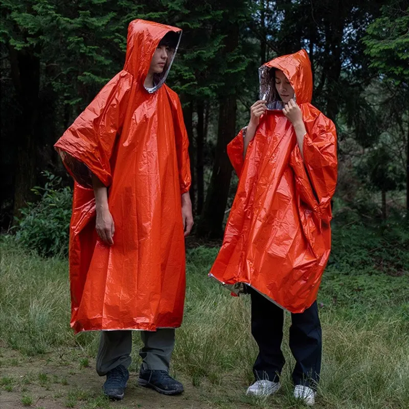Pelliot 다기능 레인코트 야외 응급 담요 우비 아웃도어 다기능 우의 방수포 타프 | 크로켓