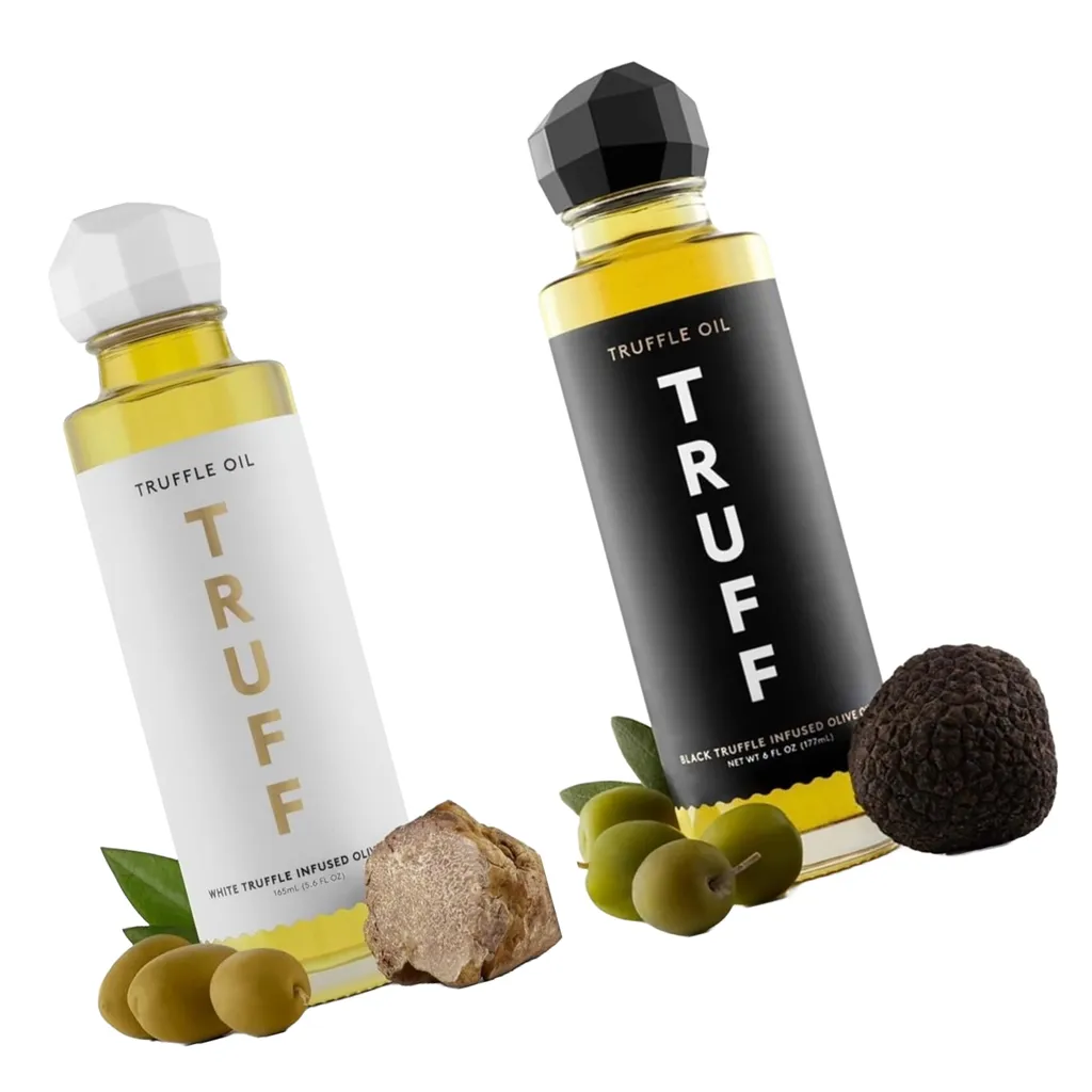 트러프 블랙 화이트 트러플 올리브 오일 세트 각 160ml (Truff Black & White Truffle Infused ...