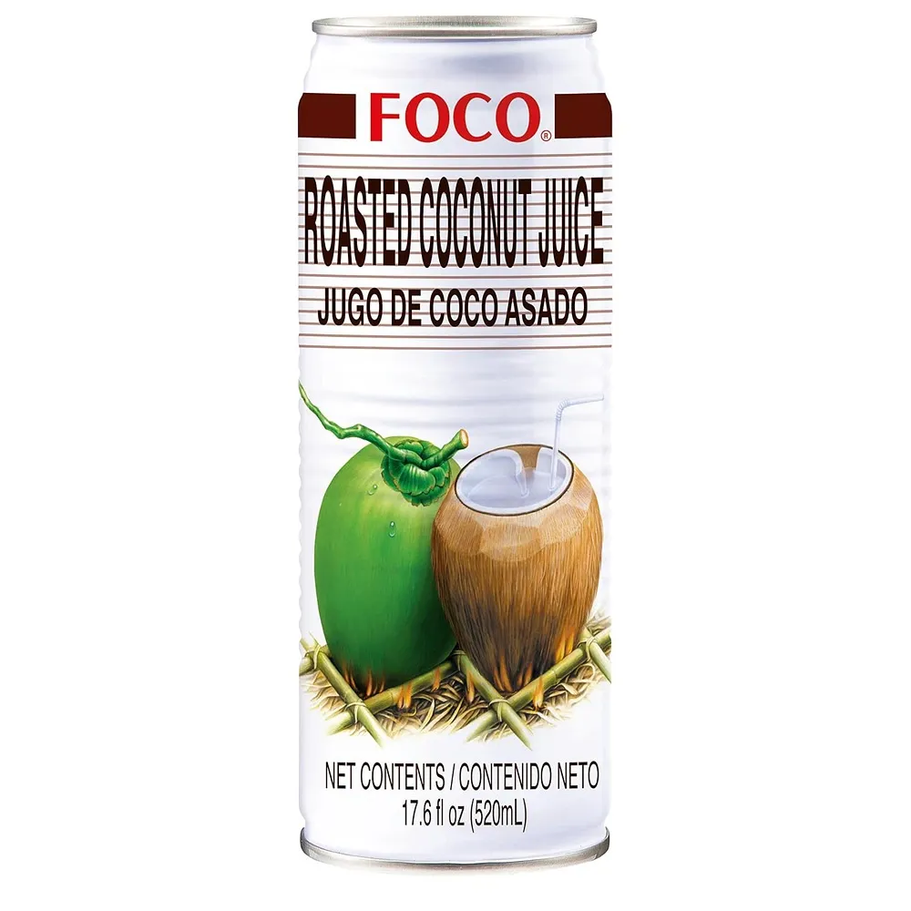 FOCO 코코넛 주스 520ml 4팩 로스티드 FOCO Coconut Juice Drink with Roasted Flavour ...