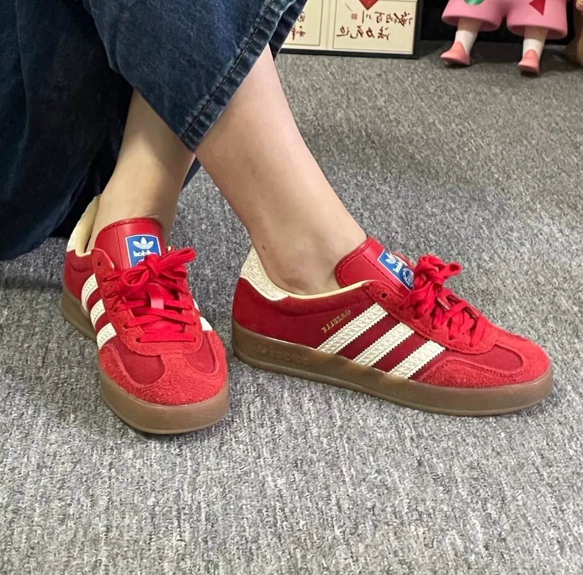 아디다스 오리지널 가젤 인도어 스니커즈 아디다스 가젤 인도어 레드 클라우드 화이트 IF1808 | 상품 상세 | 크로켓