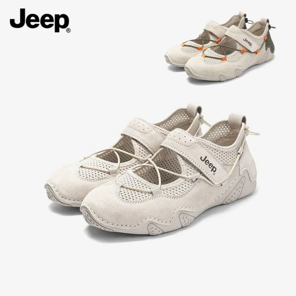 지프 메리제인 샌들 JEEP 여성 스트랩 플랫슈즈 발레코어 슬립온 경량 | 크로켓
