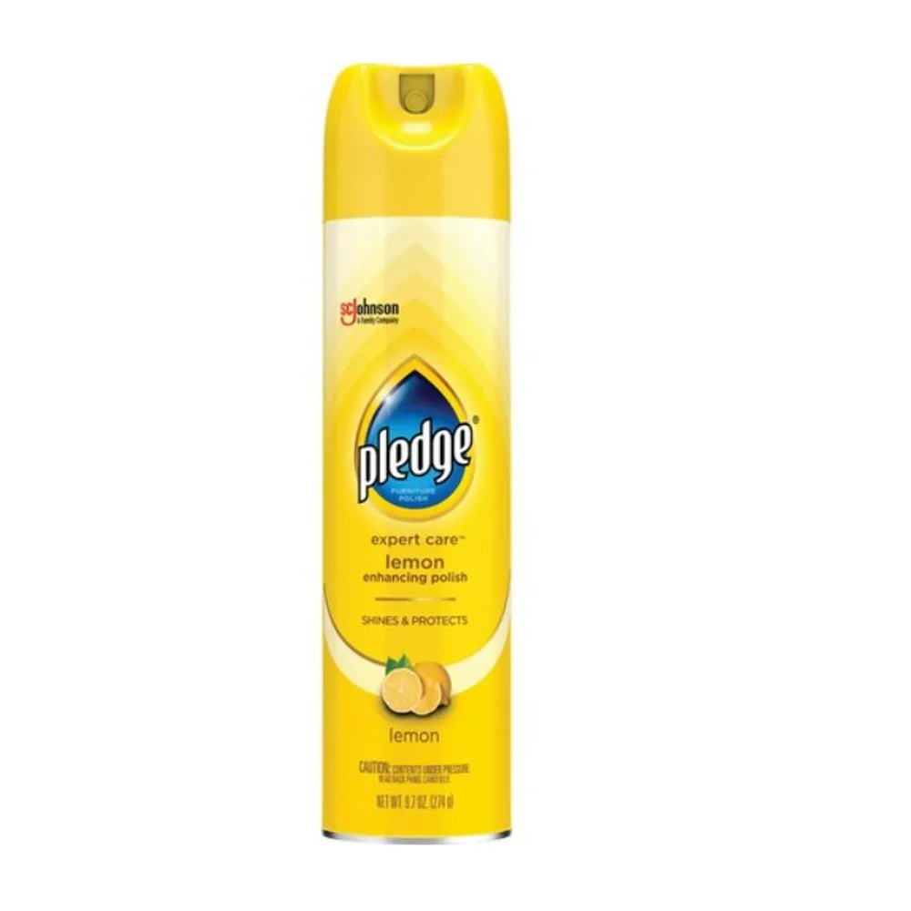 Pledge Furniture Enhancing Polish Spray, Lemon 9.7 oz | Croket