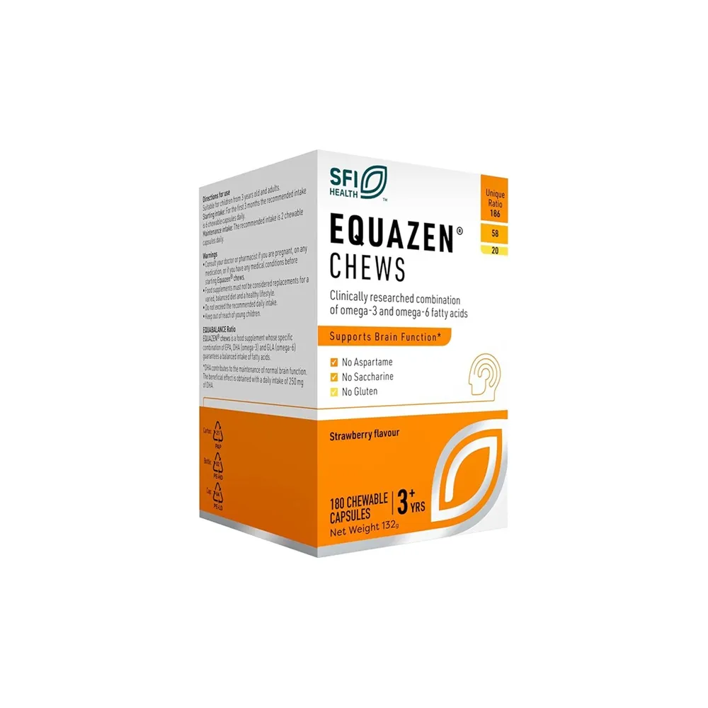 EQUAZEN Chews 에쿠아젠 츄 오메가3 6 DHA EPA 딸기맛 180정 | 상품 상세 | 크로켓