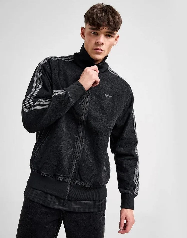 XS S L XL 사이즈 아디다스 아디컬러 파이어버드 데님 트랙탑 블랙 JC6717 | 크로켓