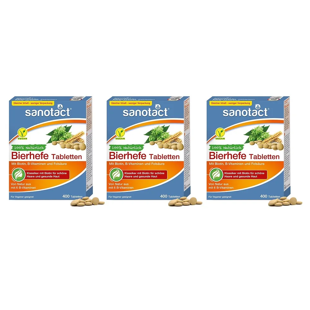 자노닥트 맥주 효모 400정 3팩 Sanotact Bierhefe, Brewer's Yeast Tablets, 400 pcs ...
