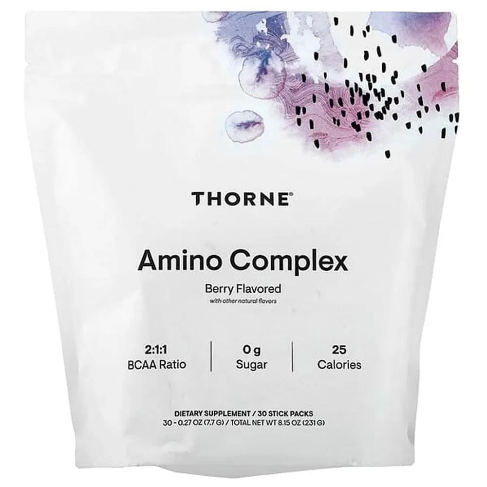 Thorne Research Amino Complex Amino Acid BCAA Berry Flavor 30 Count x 1 ...