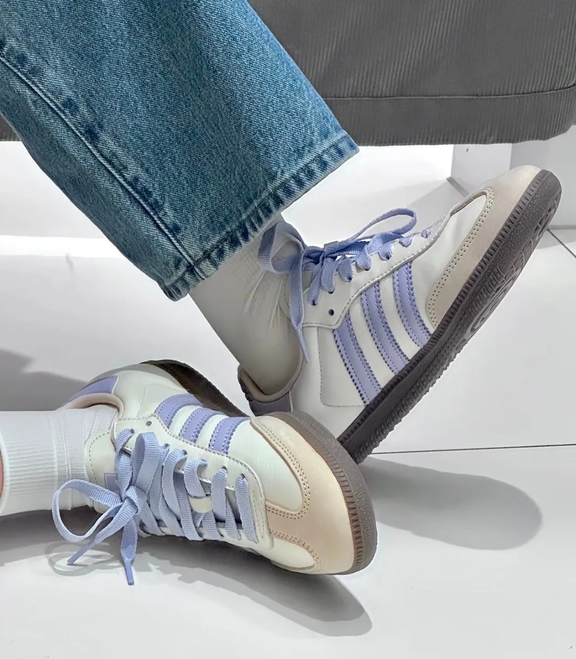 아디다스 삼바 OG 스니커즈 아디다스 삼바 크림 화이트 바이올렛 JI2678 | 상품 상세 | 크로켓
