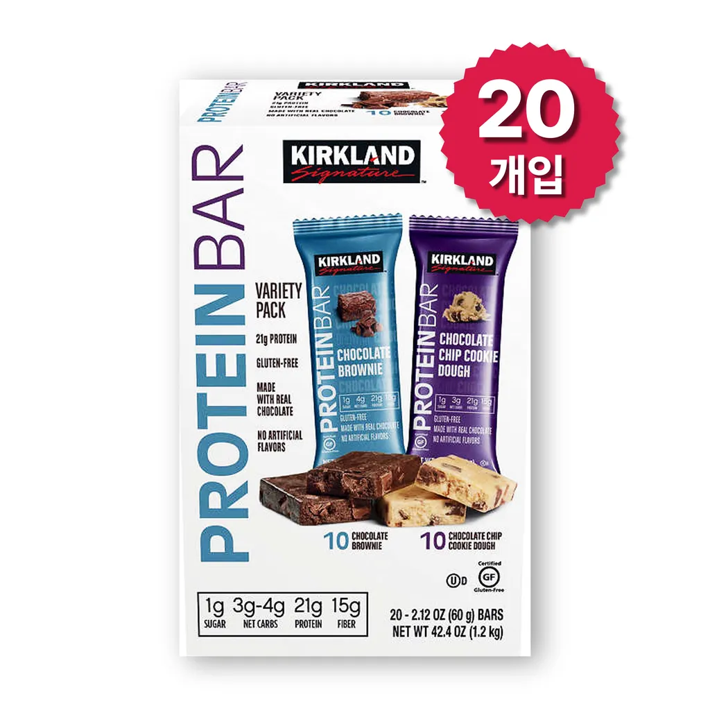 20개입 커클랜드 프로틴바 60g X 20개 / 커클랜드 단백질바 프로틴바 1.2kg / 코스트코 단백질바 | 상품 상세 | 크로켓