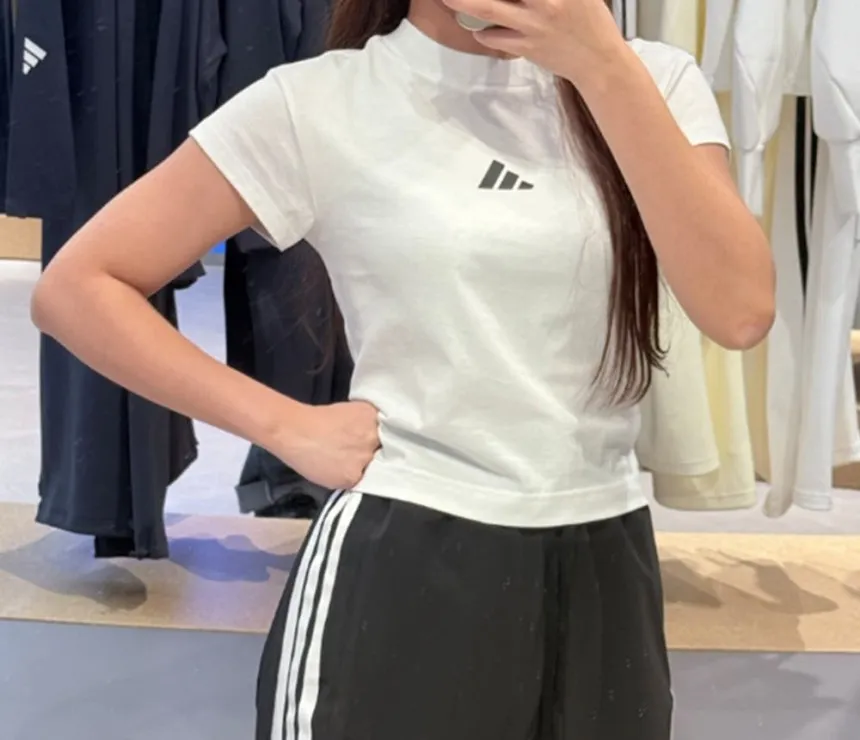 아디다스 퓨추라 아이콘 여성 크롭 반팔 티셔츠 JE4001 | 크로켓