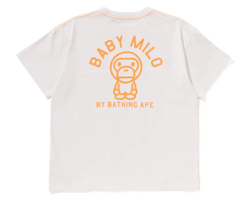 베이비 마일로 베이프 릴렉스 티셔츠 BABY MILO STORE BABY MILO NEON PRINT RELAXED FIT ...