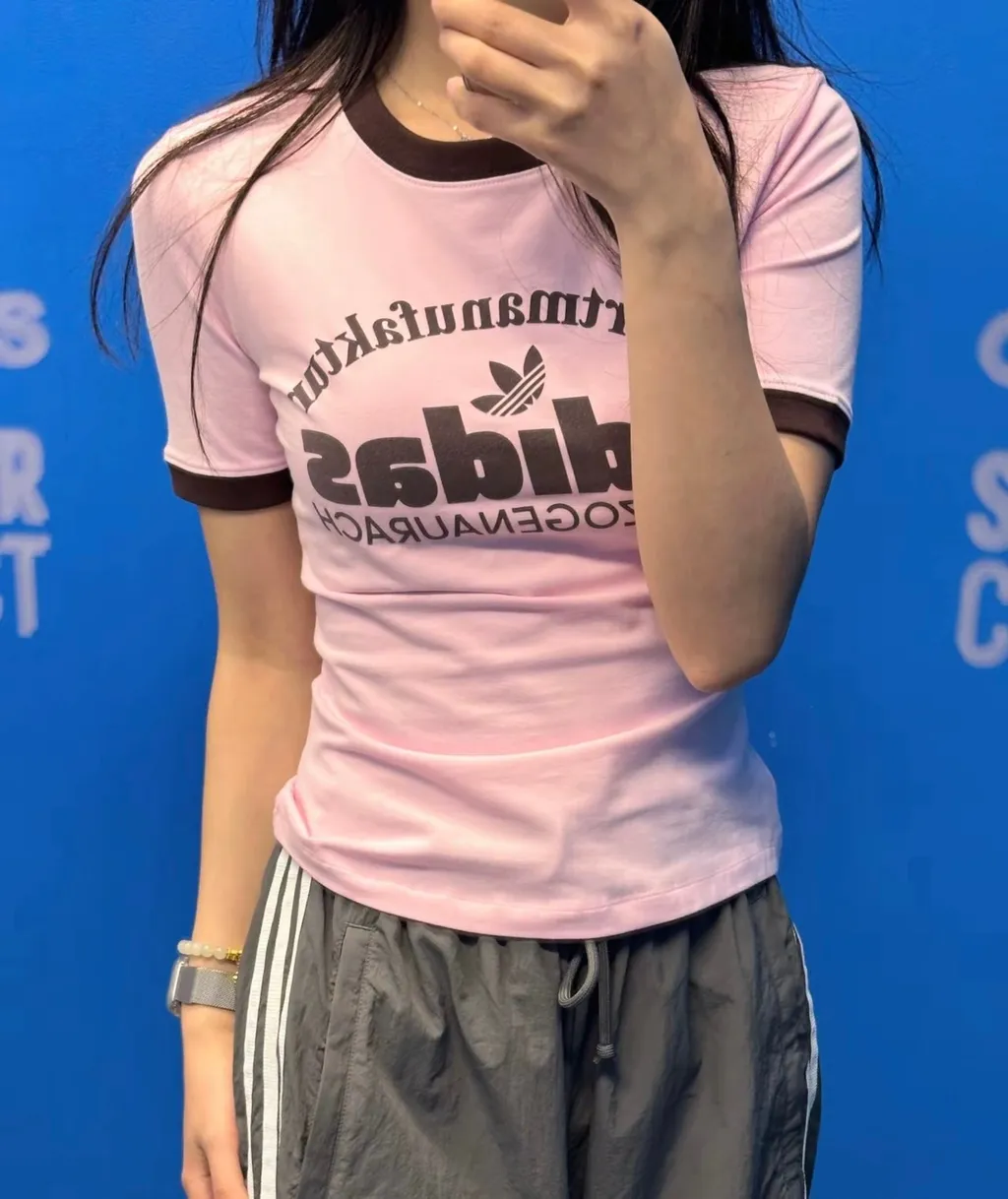 Adidas 아디다스 오리지널 여성 레트로 그래픽 반팔 티셔츠 라이트 핑크 IR6087 | 상품 상세 | 크로켓