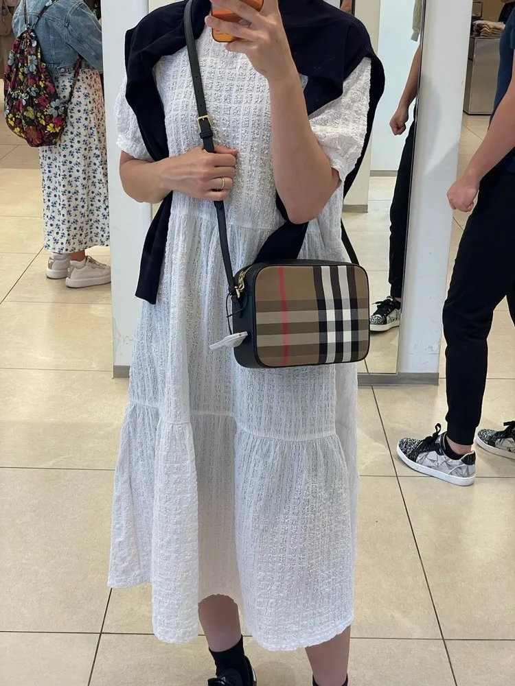 [관세포함/무배] 버버리 하우스 체크 레더 카메라백 BLACK 80840271 | 상품 상세 | 크로켓