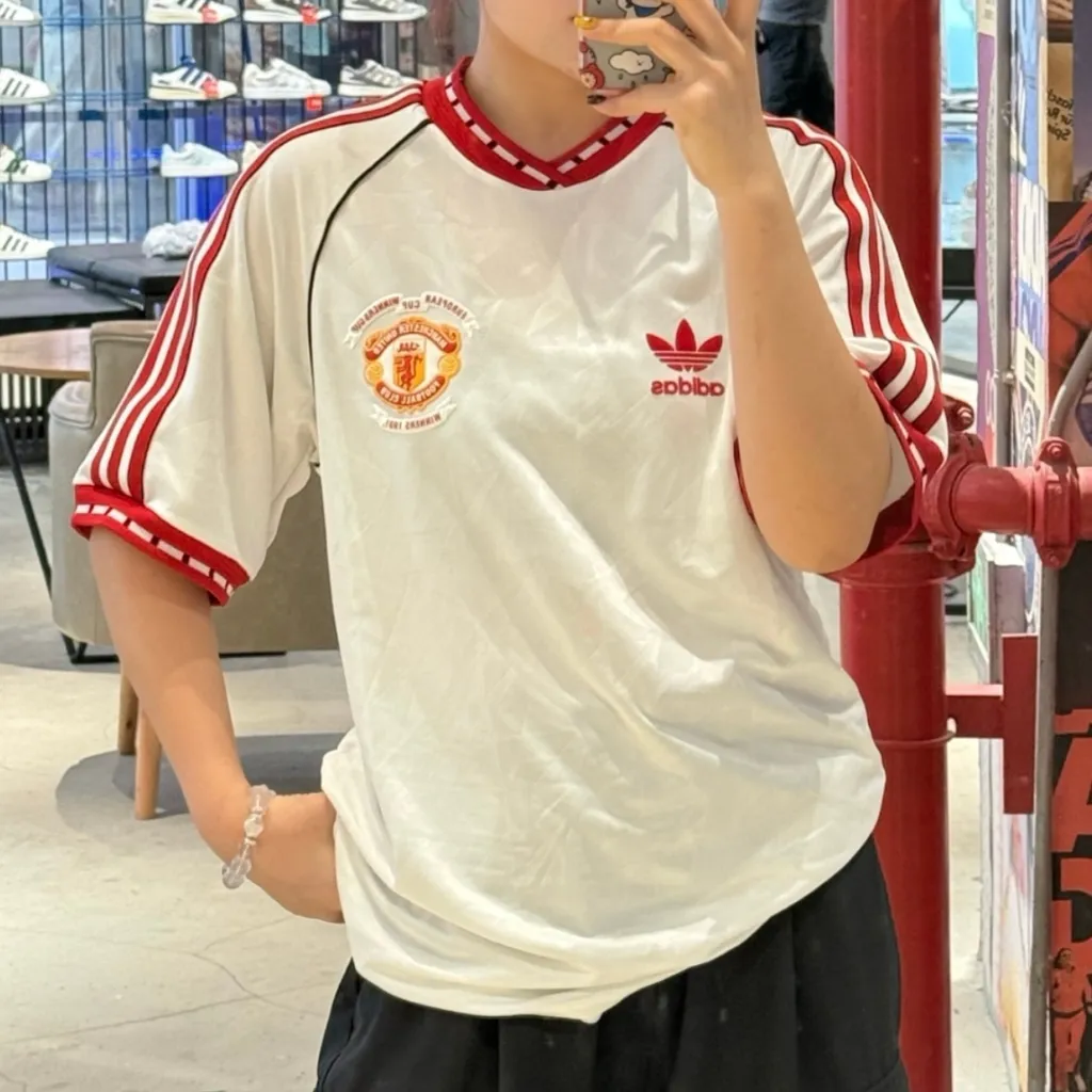 아디다스 맨체스터 유나이티드 맨유 91 어웨이 반팔 저지 화이트 JF0376 | 상품 상세 | 크로켓