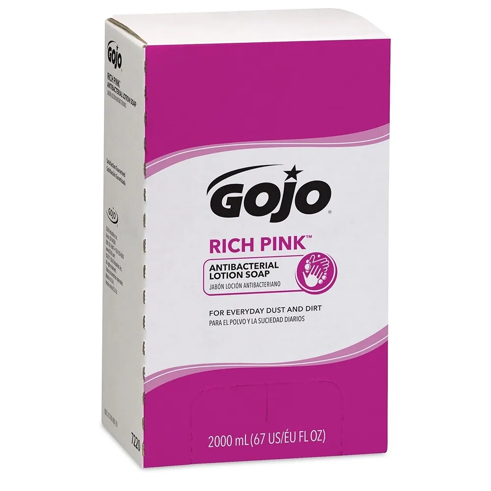 GOJO 고조 리치 핑크 리필 2L 1팩 Gojo Rich Pink Antibacterial Lotion Soap Refill ...