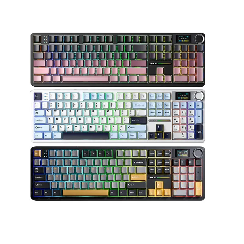 Aula 독거미 F108 pro 유무선 기계식 키보드 풀배열 핫스왑 블루투스 8000mAh | 상품 상세 | 크로켓