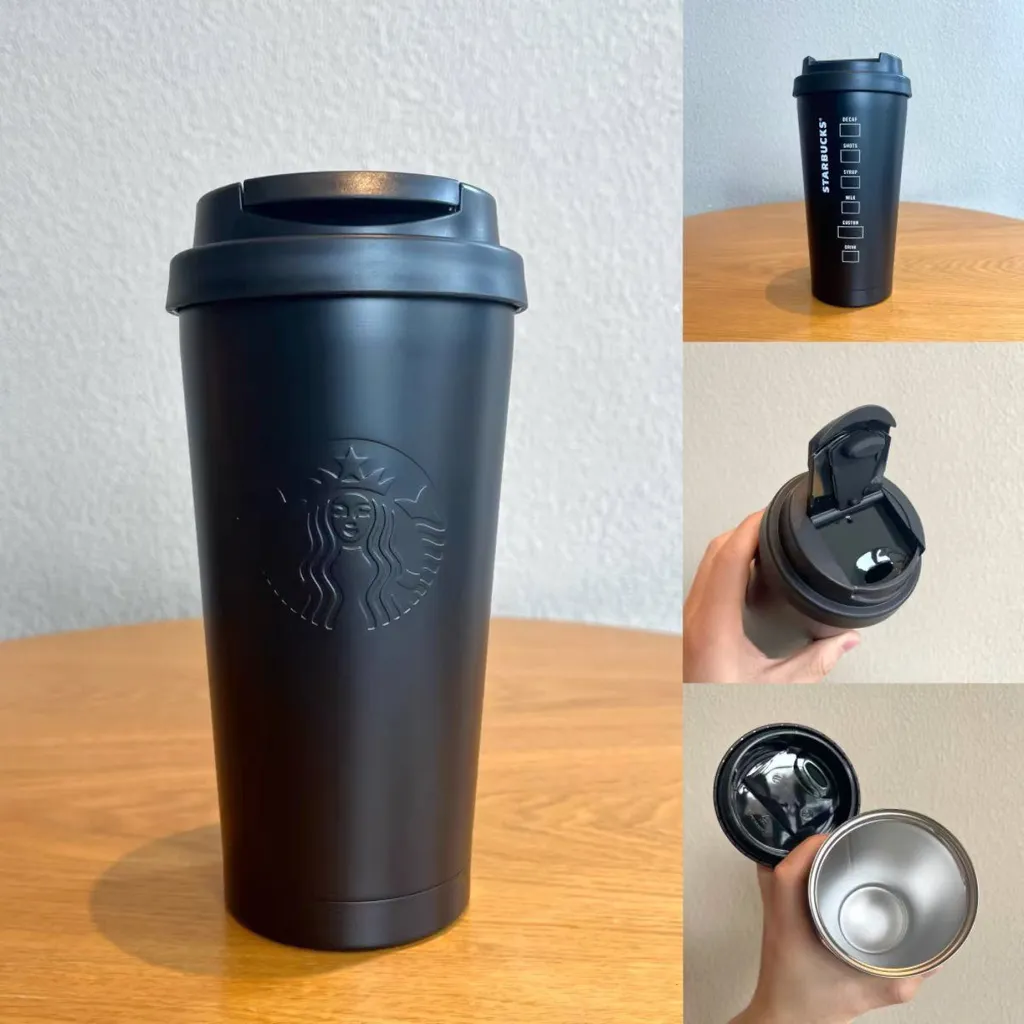 스타벅스 중국 2025 클래식MD 블랙 스텐 엘마 텀블러 473ml | 크로켓