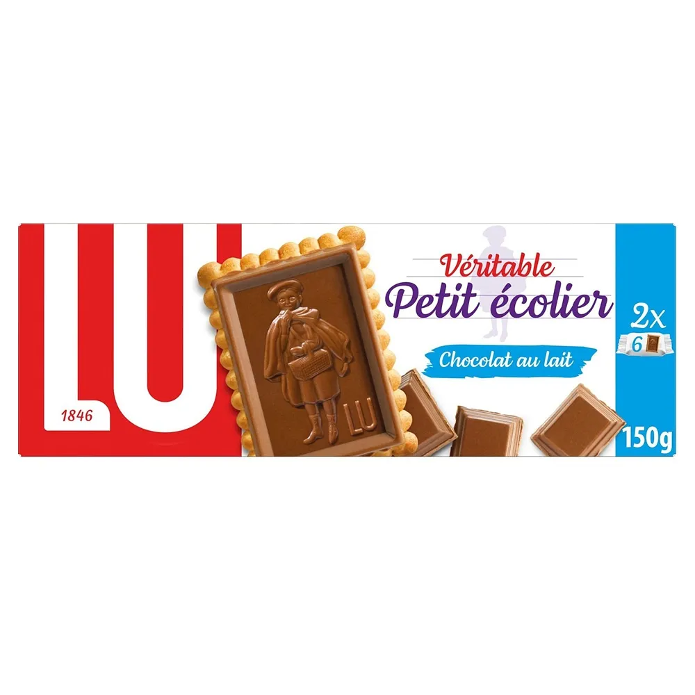 LU 쁘띠 에끌레어 150g 4팩 Petit Ecolier LU milk chocolate covered shortbread ...