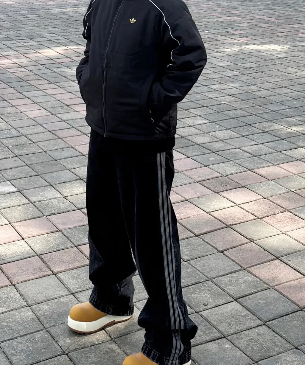 아디다스 오리지널 파이어버드 와이드 데님 팬츠 청바지 흑청 JC6718 | 크로켓