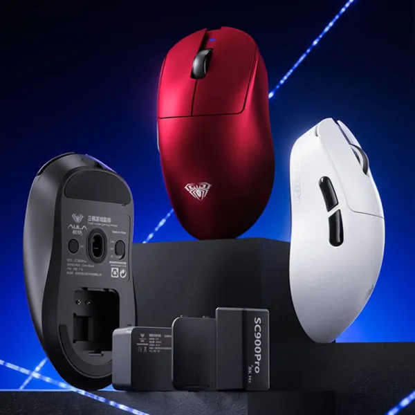 AULA 독거미 SC900 Pro 게이밍 초경랑 무선 마우스 3모드 | 크로켓