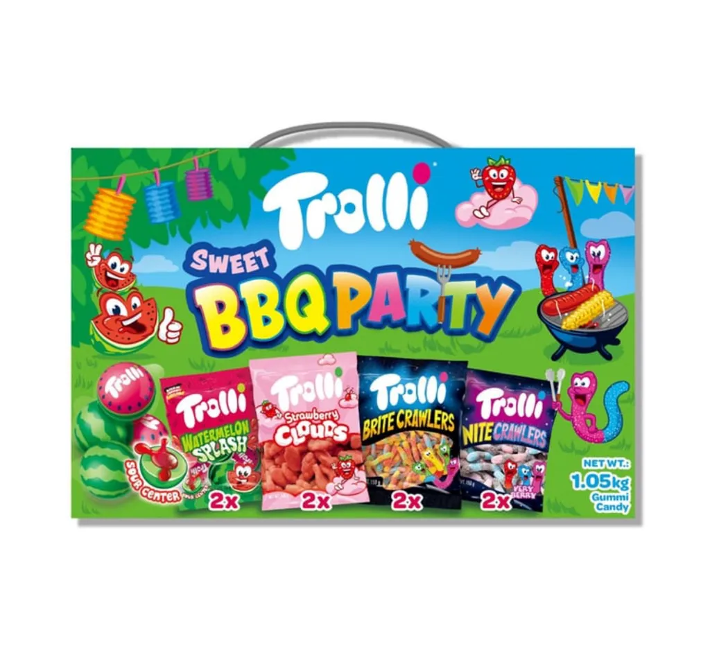 트롤리젤리 파티 믹스팩 Trolli Sweet BBQ Party Mix 총8팩 | 상품 상세 | 크로켓