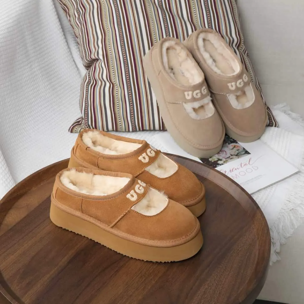 호주 DK UGG 디나 메리제인 어그로고 플랫폼 슬립온 모카신 슬리퍼 DK240 | 크로켓