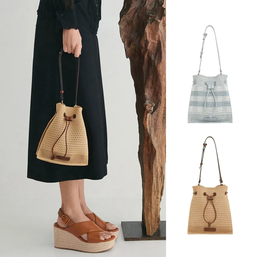 찰스앤키스 숄더 버킷백 니트 Ida 25s | 크로켓