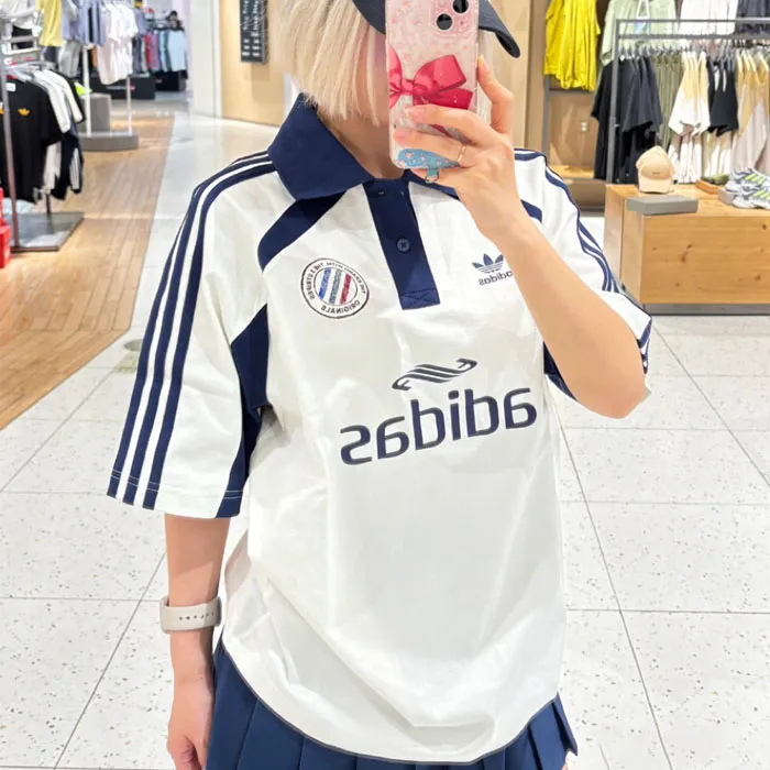 아디다스 블록코어 스트릿 폴로 카라 반팔 축구 져지 KD0945 | 크로켓
