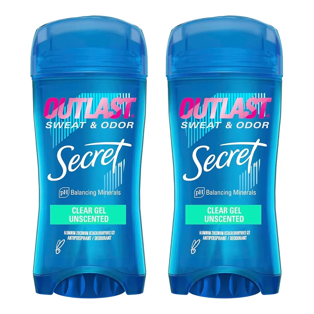 시크릿 아웃라스트 클리어 젤 데오드란트 무향 96g 2개 | 크로켓