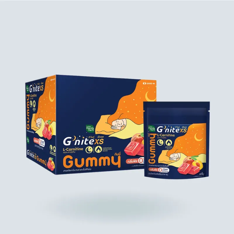태국 핸디허브 Handy Herb 지나잇 XS 젤리 G nite XS Gummy 복숭아맛 24g x 6팩 수면보조제 | 크로켓