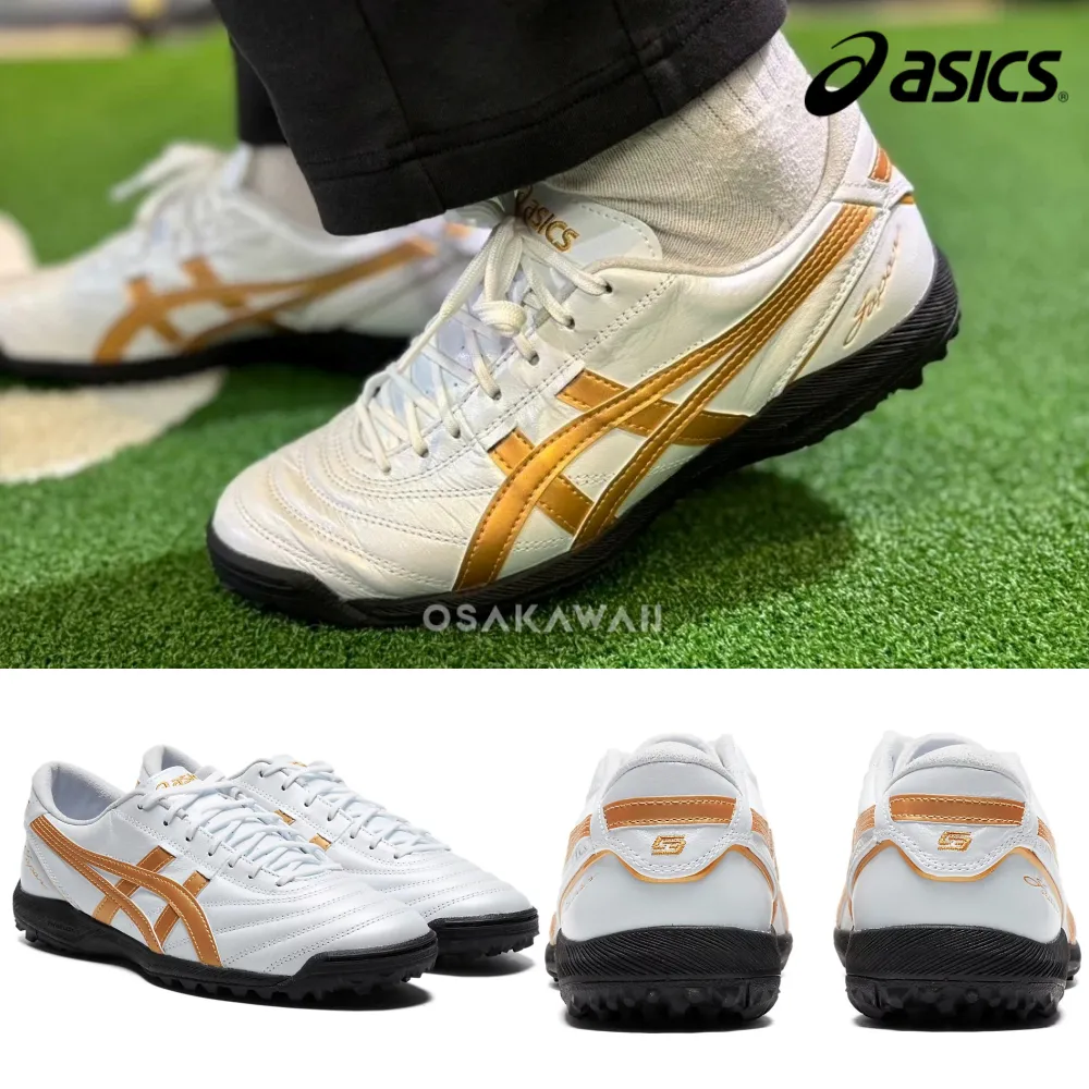 아식스 C3 FF TF 캥거루 가죽 풋살화 일본판 남녀공용 화이트 골드 1113A056 100 | 상품 상세 | 크로켓