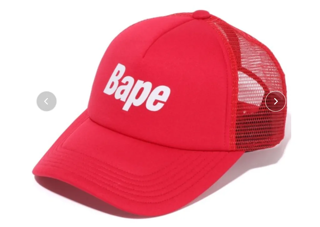 A BATHING APE 베이프 메쉬 야구 모자 BAPE LOGO MESH CAP M _ 레드 | 크로켓