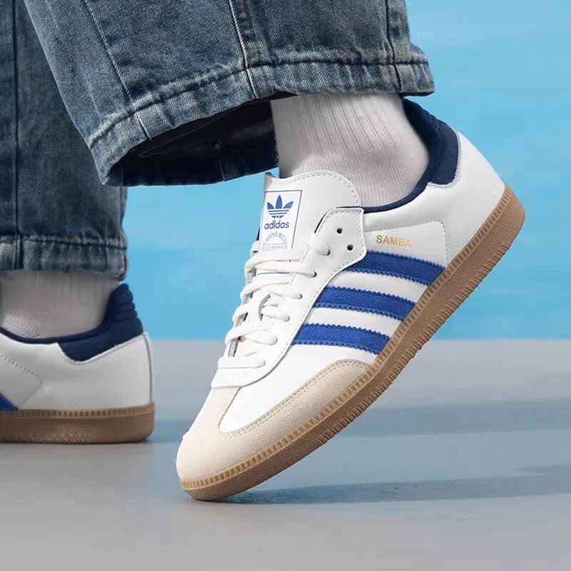 아디다스 오리지널 삼바 OG 남녀공용 스니커즈 화이트 블루 JH5632 | 상품 상세 | 크로켓