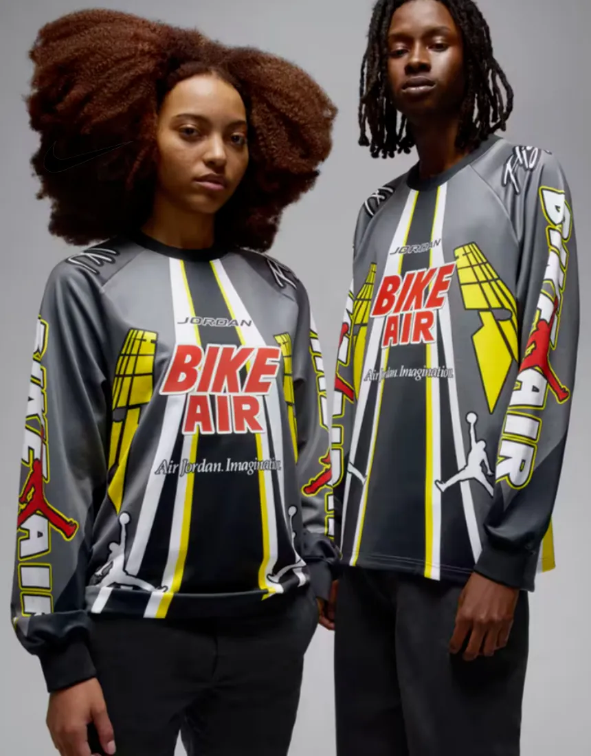 나이키 조던 JORDAN BRAND MJ BIKE JERSEY IRON GREY/BLACK/CINNABAR 바이크 저지 긴팔 ...