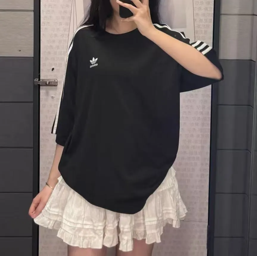 아디다스 오리지널 아디컬러 오버사이즈드 반팔 티셔츠 블랙 IZ1832 | 상품 상세 | 크로켓