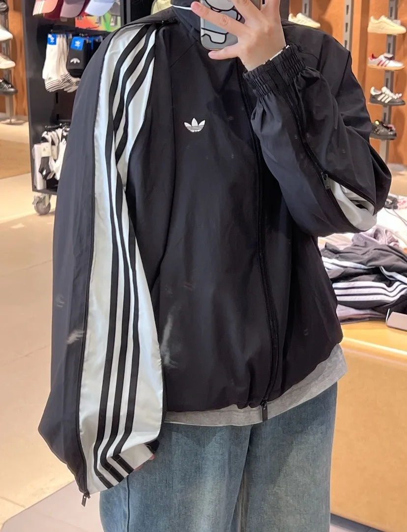 [무료배송]아디다스 W 오리지널스 아딜레늄 시즌3 루즈핏 바람막이 트랙탑 자켓 블랙 JX9204 | 상품 상세 | 크로켓