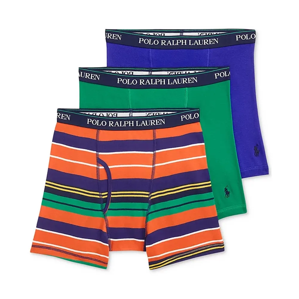 폴로 랄프로렌 드로즈 클래식 코튼 박서 브리프 3팩 스트라이프 남성 사각 팬티 | 상품 상세 | 크로켓