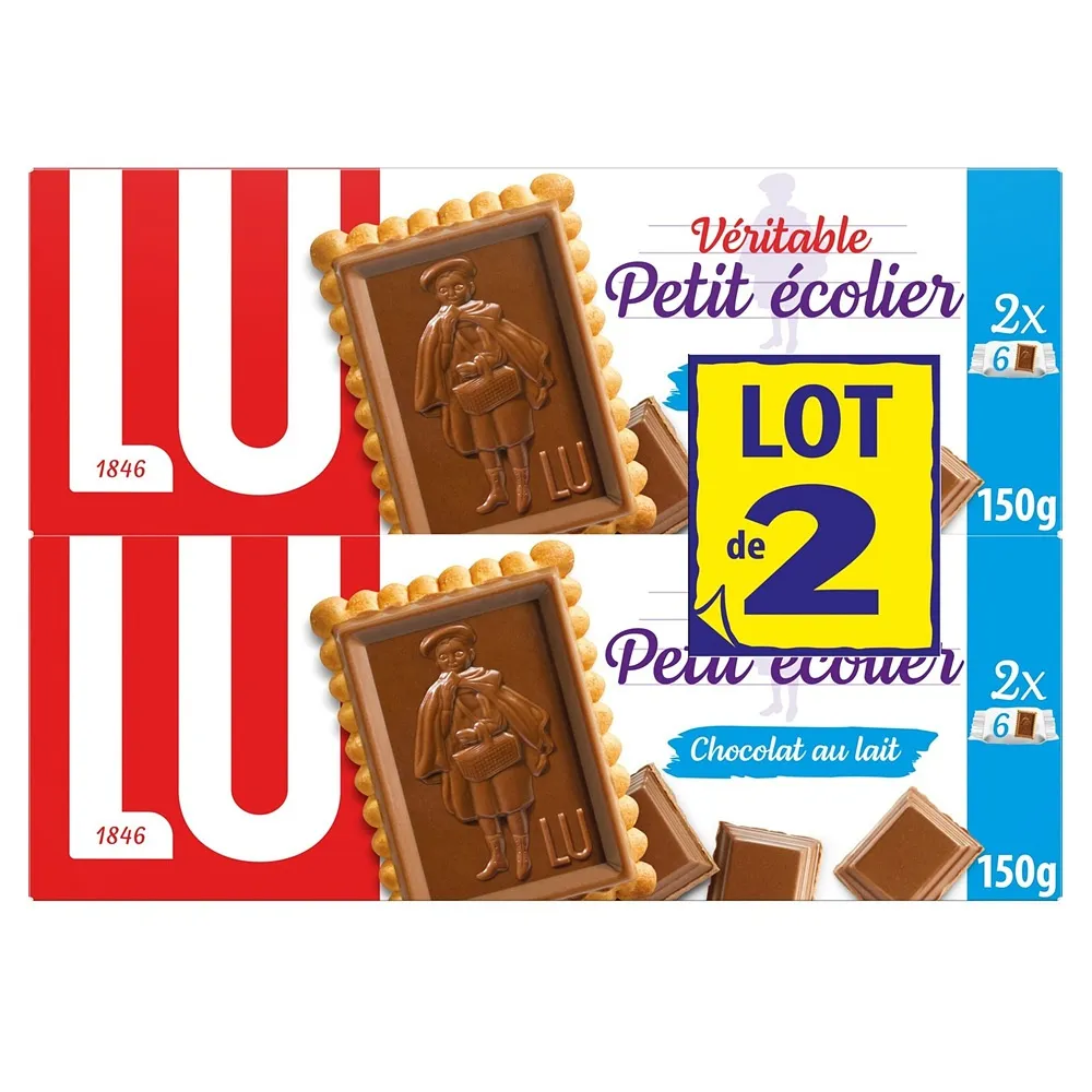 LU 쁘띠 에끌레어 150g 2개입 4팩 Petit Ecolier LU milk chocolate covered ...