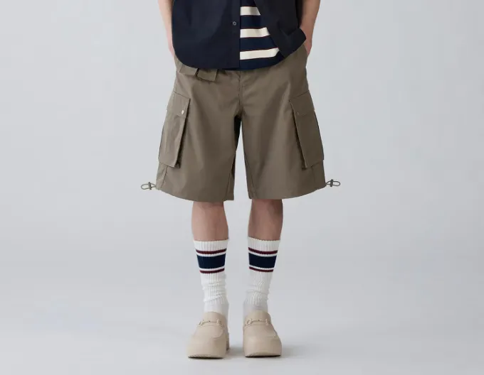 [GU 콜라보 역대 할인] [XS-3XL] GU 와이드 카고 반바지 by rokh 357068 | 크로켓