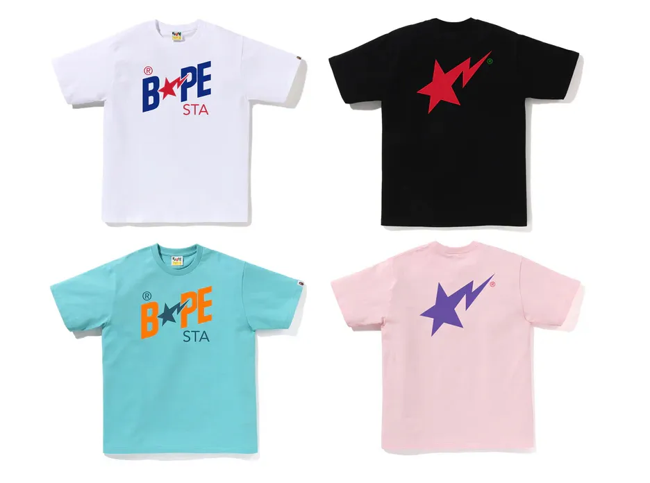 베이프 컬러 베이프 스타 티셔츠 A BATHING APE COLORS BAPE STA TEE | 크로켓