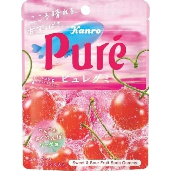 [리미티드] KANRO 칸로 퓨레구미 체리소다 52g 일본간식 일본구미 일본젤리 | 상품 상세 | 크로켓