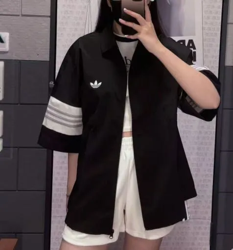 아디다스 오리지널 클로버 스포츠 캐주얼 남방 셔츠 블랙 IY7392 | 크로켓